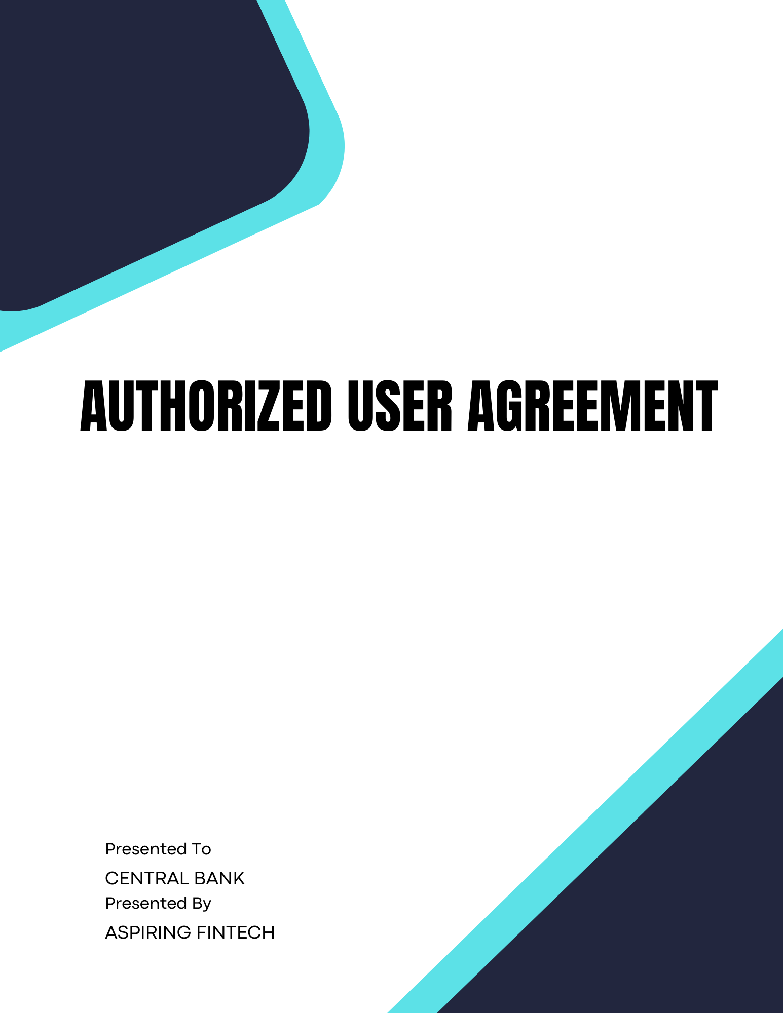 Authorized User Agreement Policy Template - Banking and Fintech ...