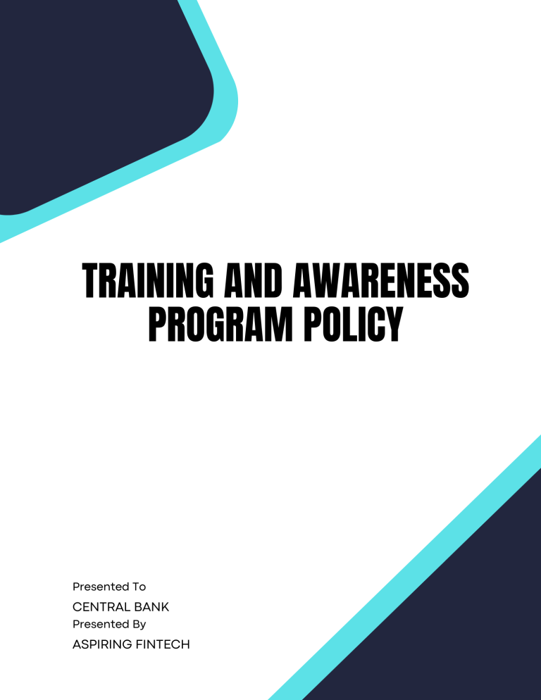 Training and Awareness Program Policy Template - Banking and Fintech ...