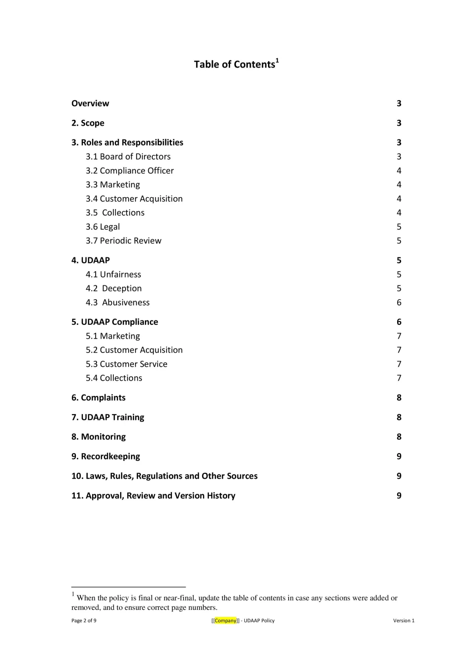 Unfair, Deceptive, and Abusive Acts and Practices - UDAAP - Policy ...