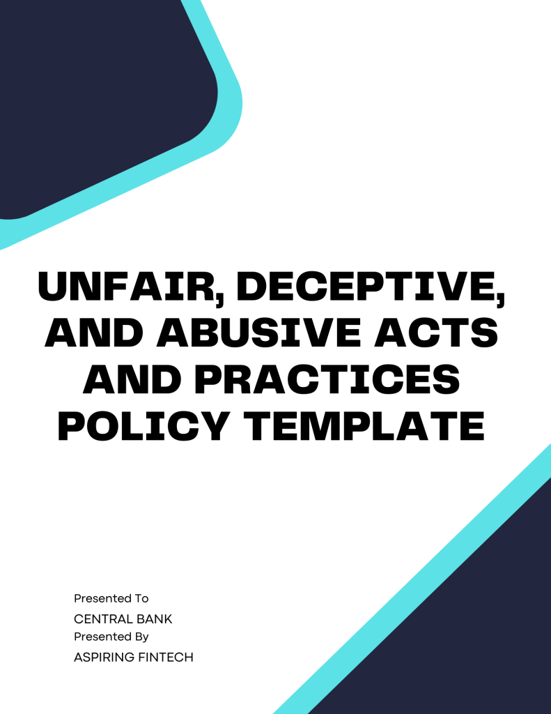 Unfair, Deceptive, and Abusive Acts and Practices - UDAAP - Policy ...